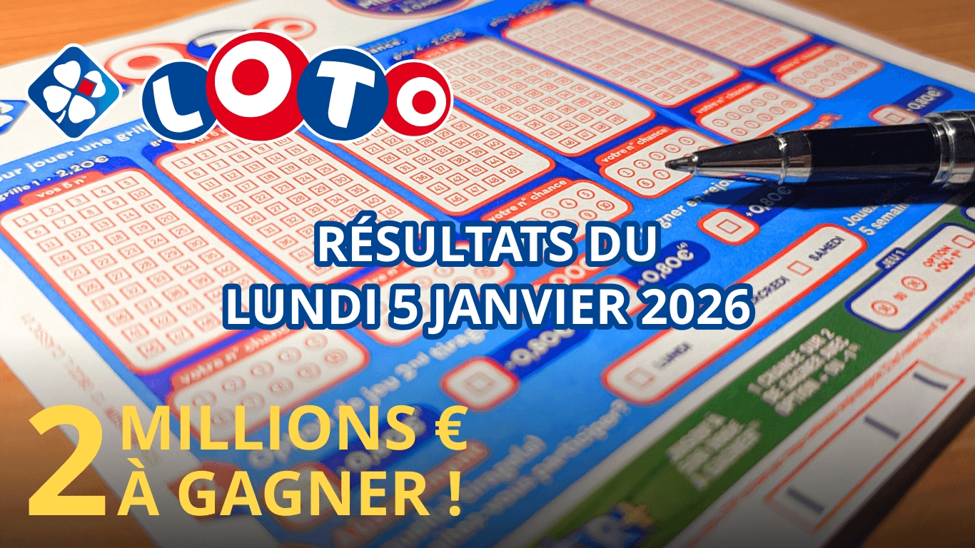 Résultats Loto : Tirage du lundi 5 janvier 2026 | TousLesResultats
